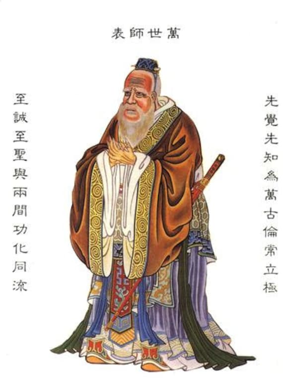 CONFUCIUS GLOSSY POSTER Picture Photo Chinese China - Etsy