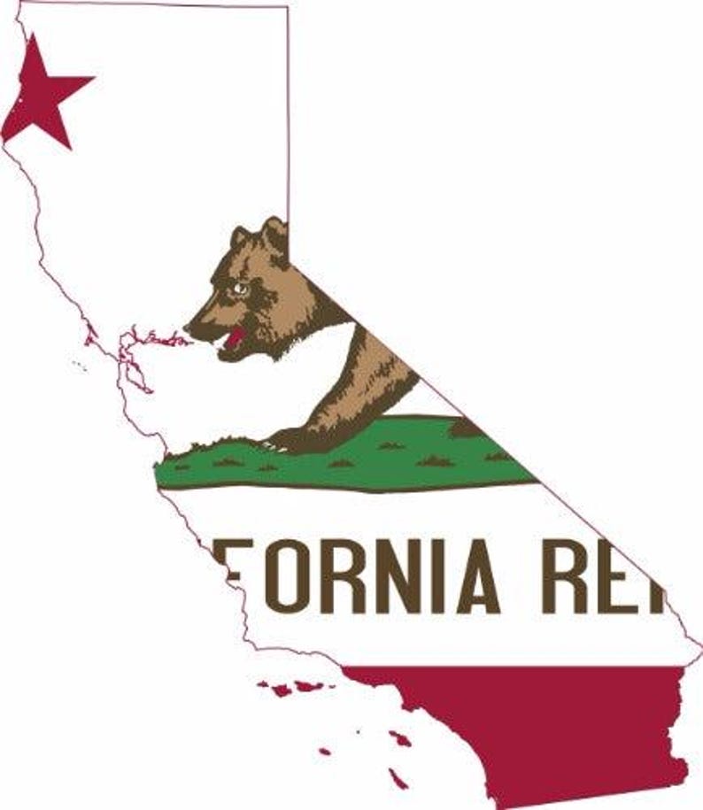 Cool Flag Map of California Glossy Poster Picture Photo Kings Lakers ...