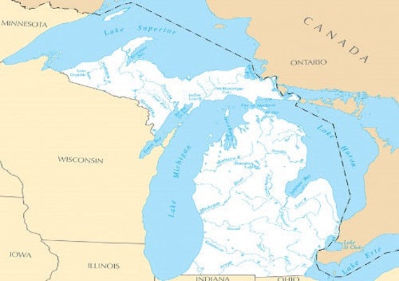 Canada Map With Lakes And Rivers