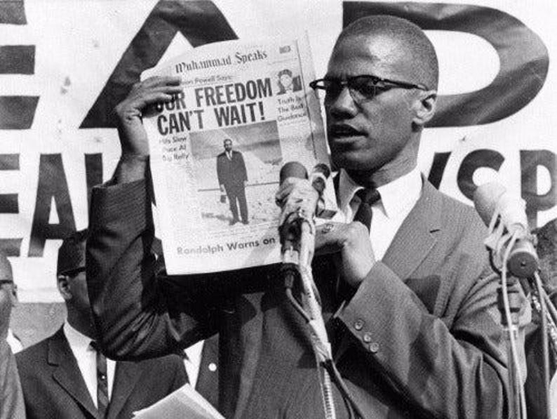 Malcom X Glossy Poster Picture Photo Little Nation Islam Muslim Civil ...
