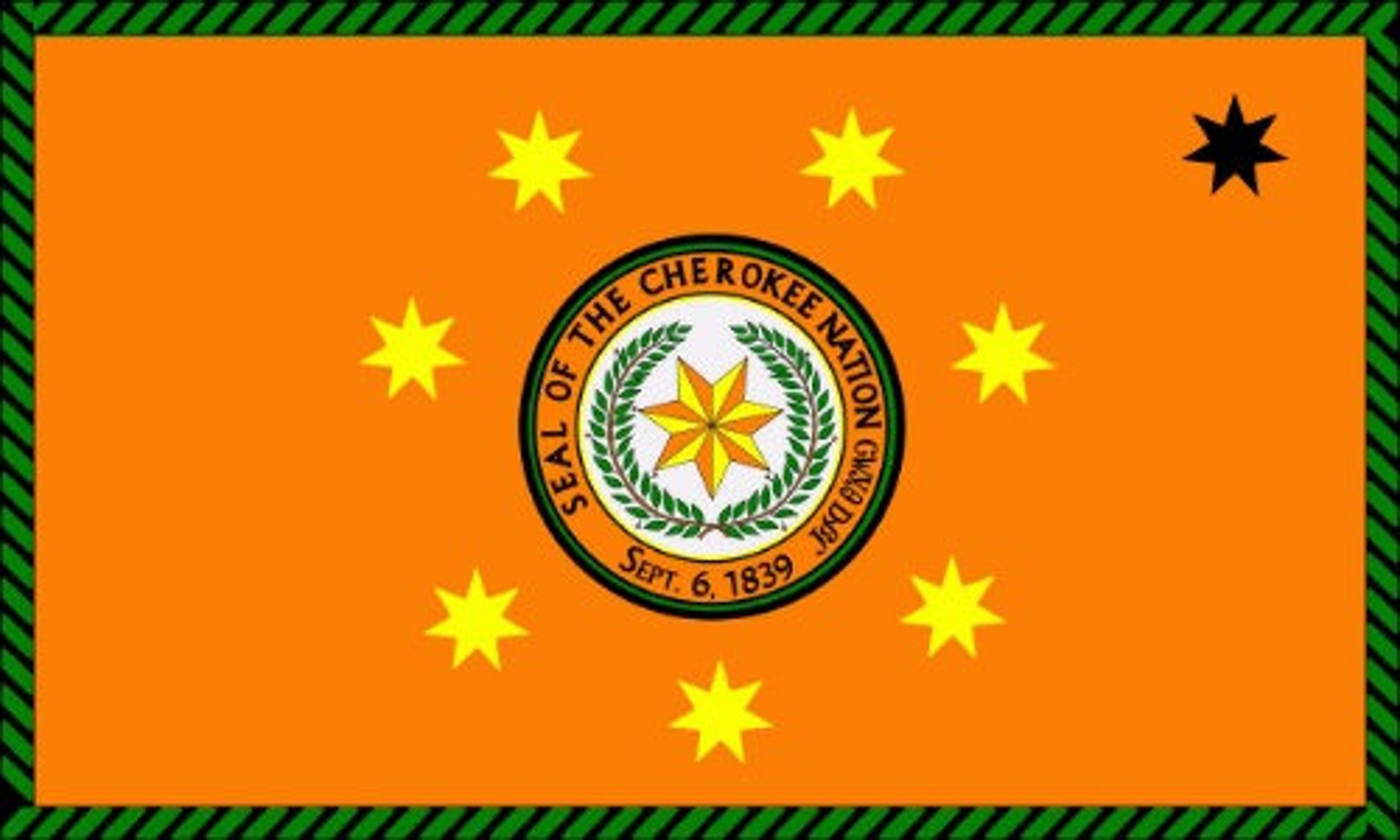 CHEROKEE NATION FLAG Glossy Poster Picture Banner Print Photo - Etsy