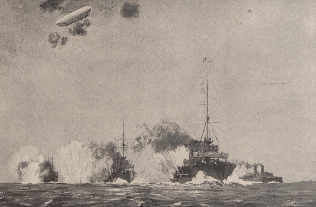 Raid on Cuxhaven Ww1 Wwi Ship Glossy Poster Picture Photo Print Banner ...