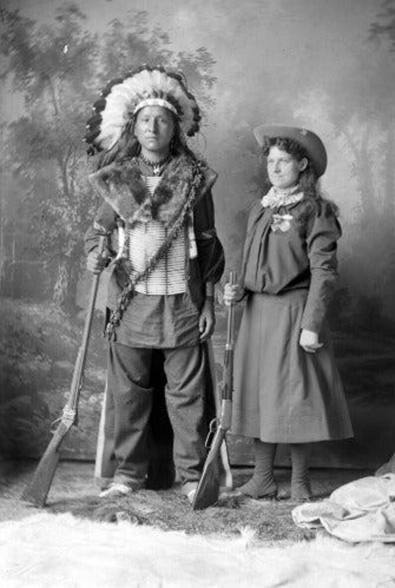 Annie Oakley Glossy Poster Picture Banner Print Photo Indian Wild West ...