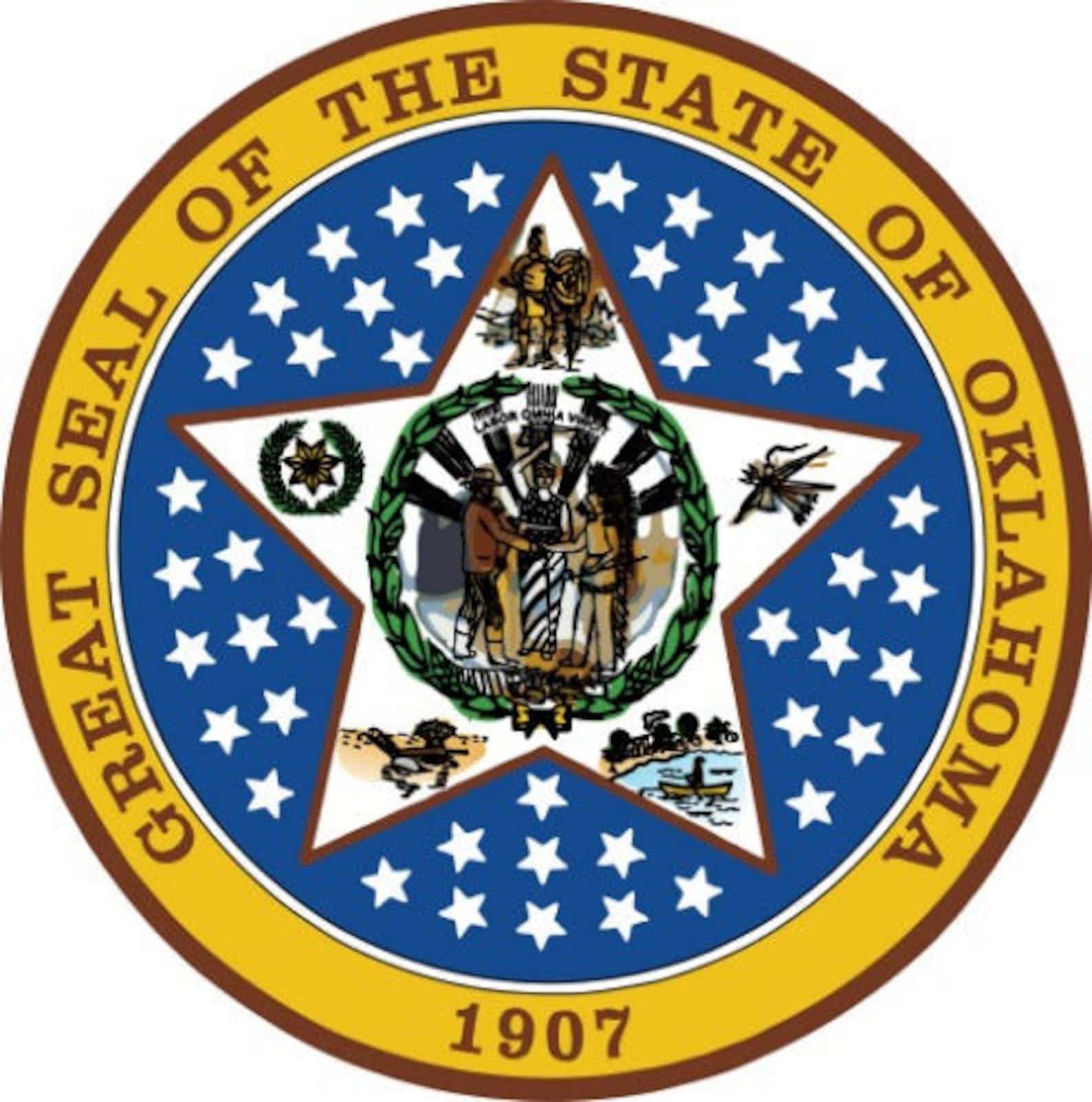 STATE OF OKLAHOMA Seal Glossy Poster Picture Banner Print Photo - Etsy