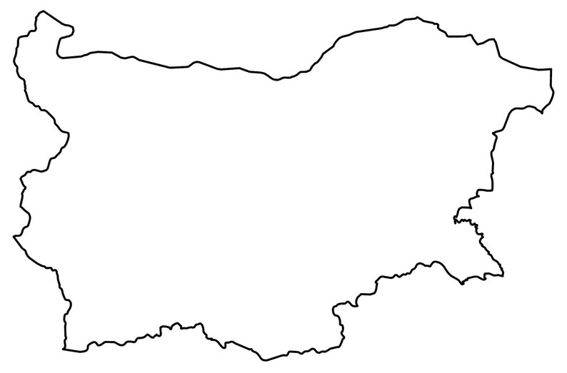 Bulgaria Blank Outline Map Glossy Poster Picture Photo Print Banner ...