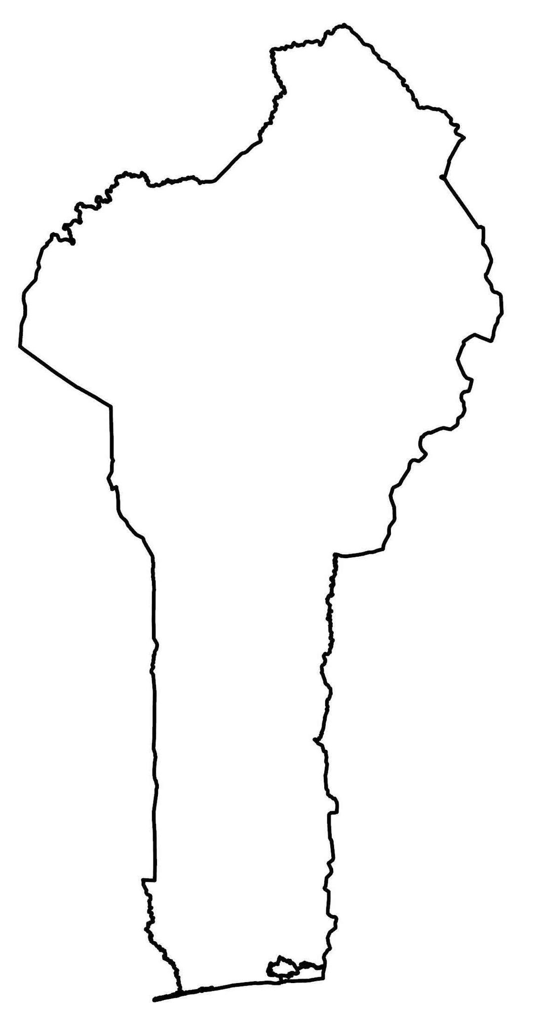 Benin Blank Outline Map Glossy Poster Picture Photo Print Banner ...