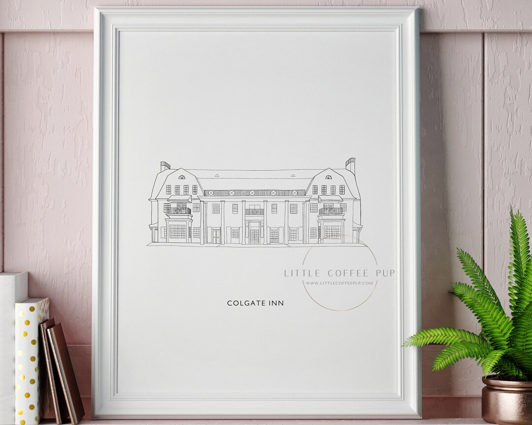 Colgate INN COLGATE UNIVERSITY Graduation Gift Hand-drawn Print ...