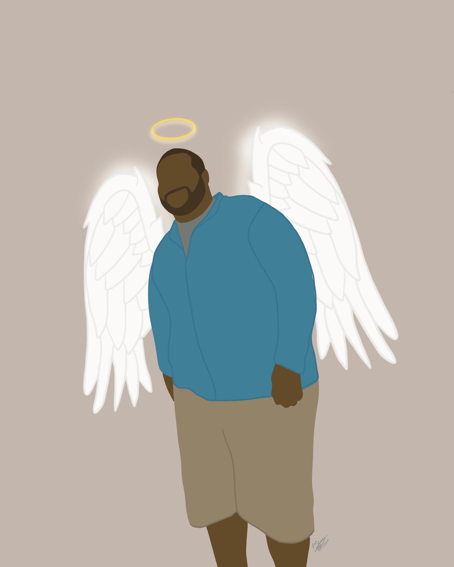 DIGITAL Faceless Angel Portrait Grieving Gift Angel Wings - Etsy