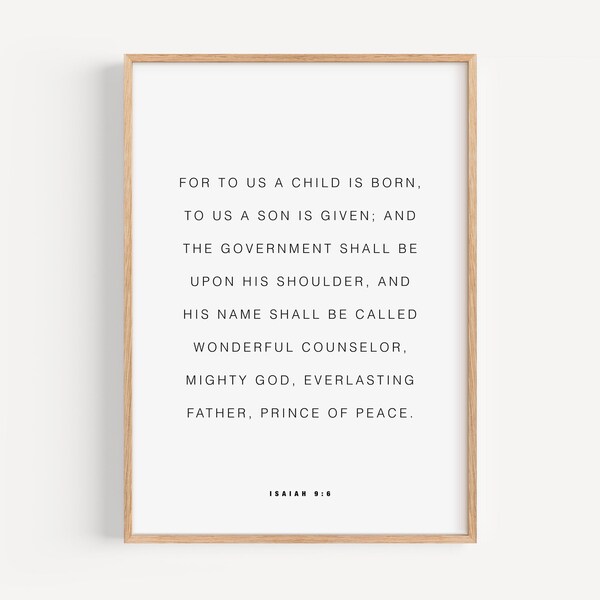 Isaiah 9 6 - Etsy