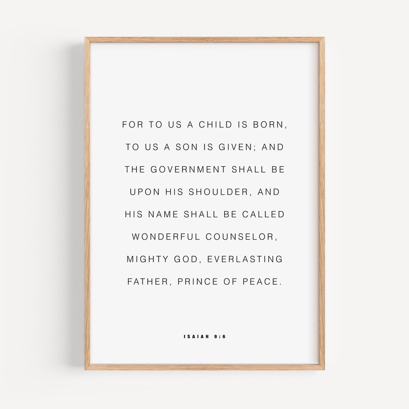 Isaiah 9 6 - Etsy