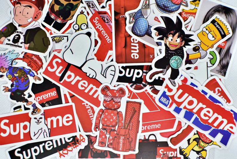 50 Streetwear Stickers Hypebeast Vinyl Sticker Pack Waterproof | Etsy