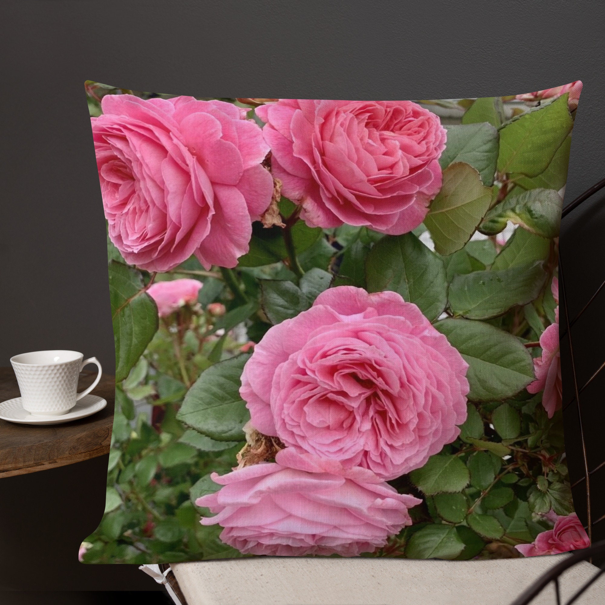 Photo of Pink Roses on a Premium Pillow. Great Gift for Mom. - Etsy