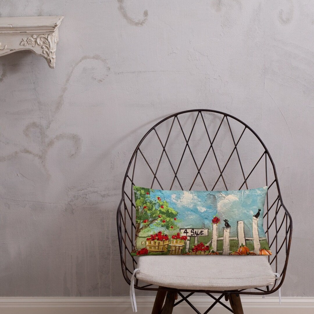 Apples and Pumpkins Printed From Original Hand Painted Design on a ...