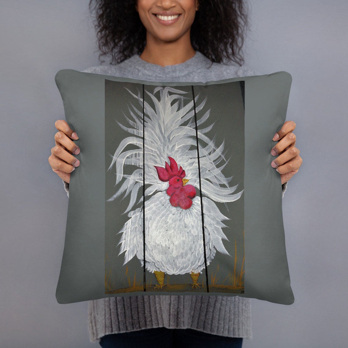 Chicken Prison It's a Painting on WoodThrow | Etsy