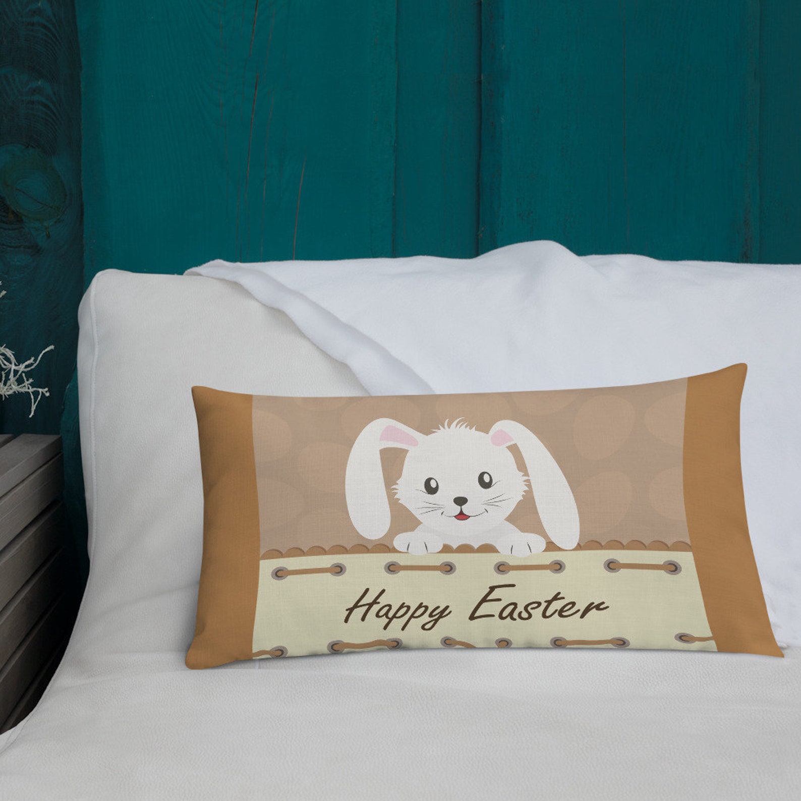Premium Easter Bunny Pillow. EASTER Throw Pillow. Gift for Kids. - Etsy