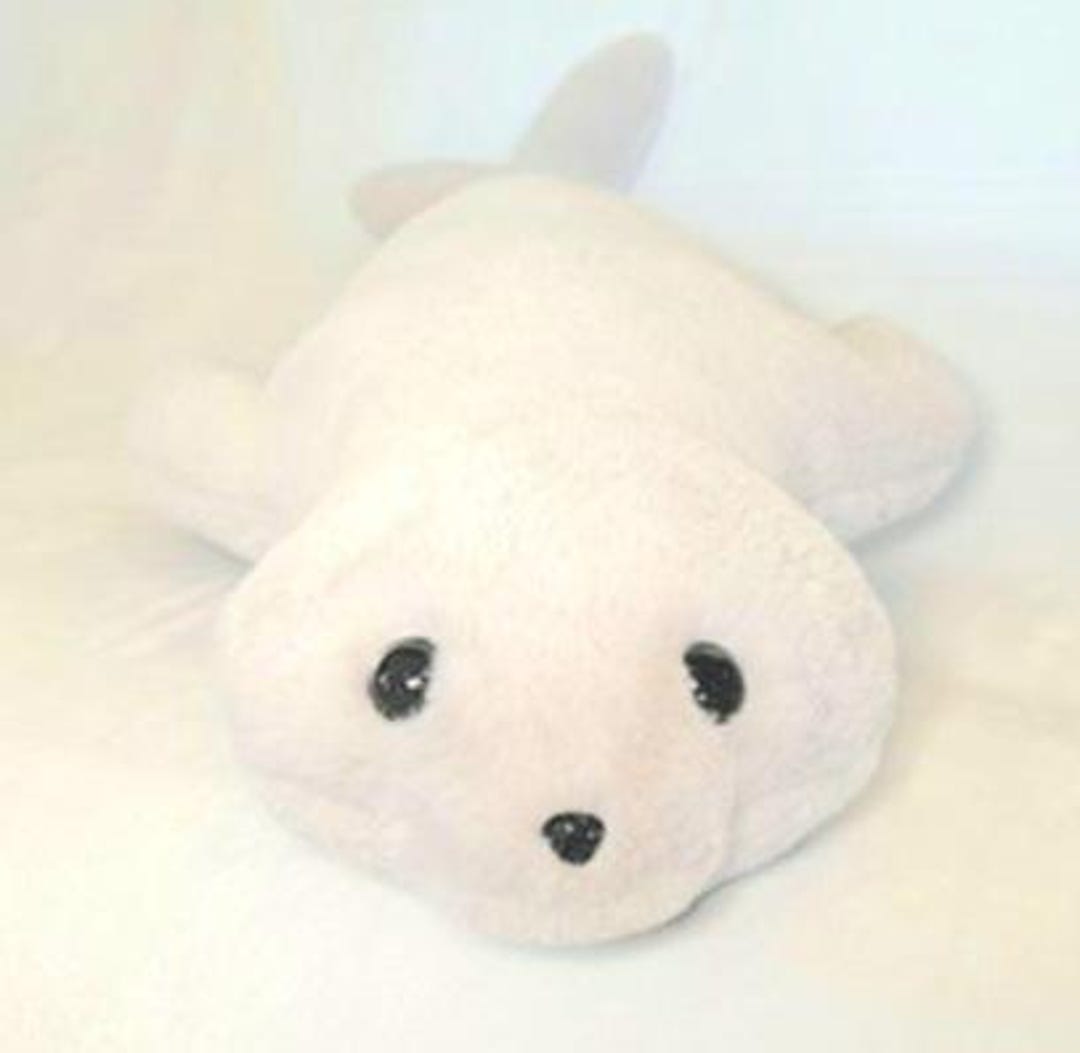 Seal Stuffed Animal-stuffed Minky Seal -plush Seal Stuffie-large ...
