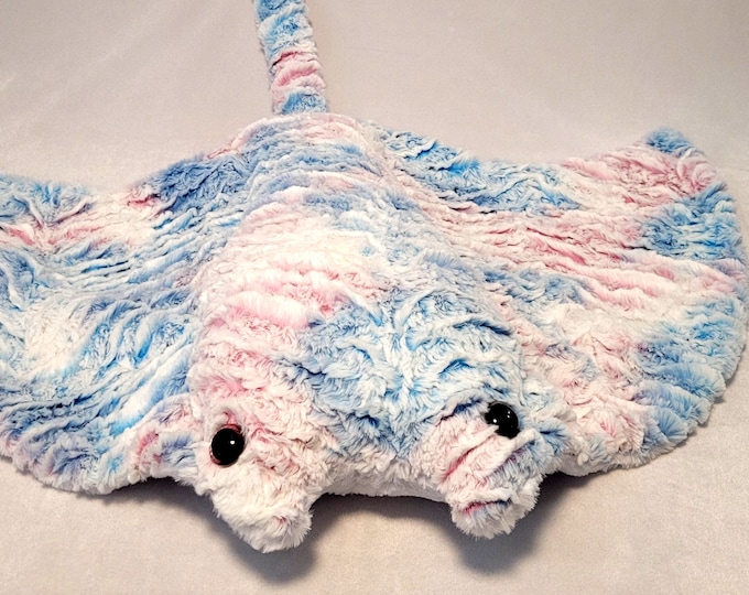 Manta Ray Stuffed Animal-plush Minky Manta Ray-minky Stuffed Manta Ray ...