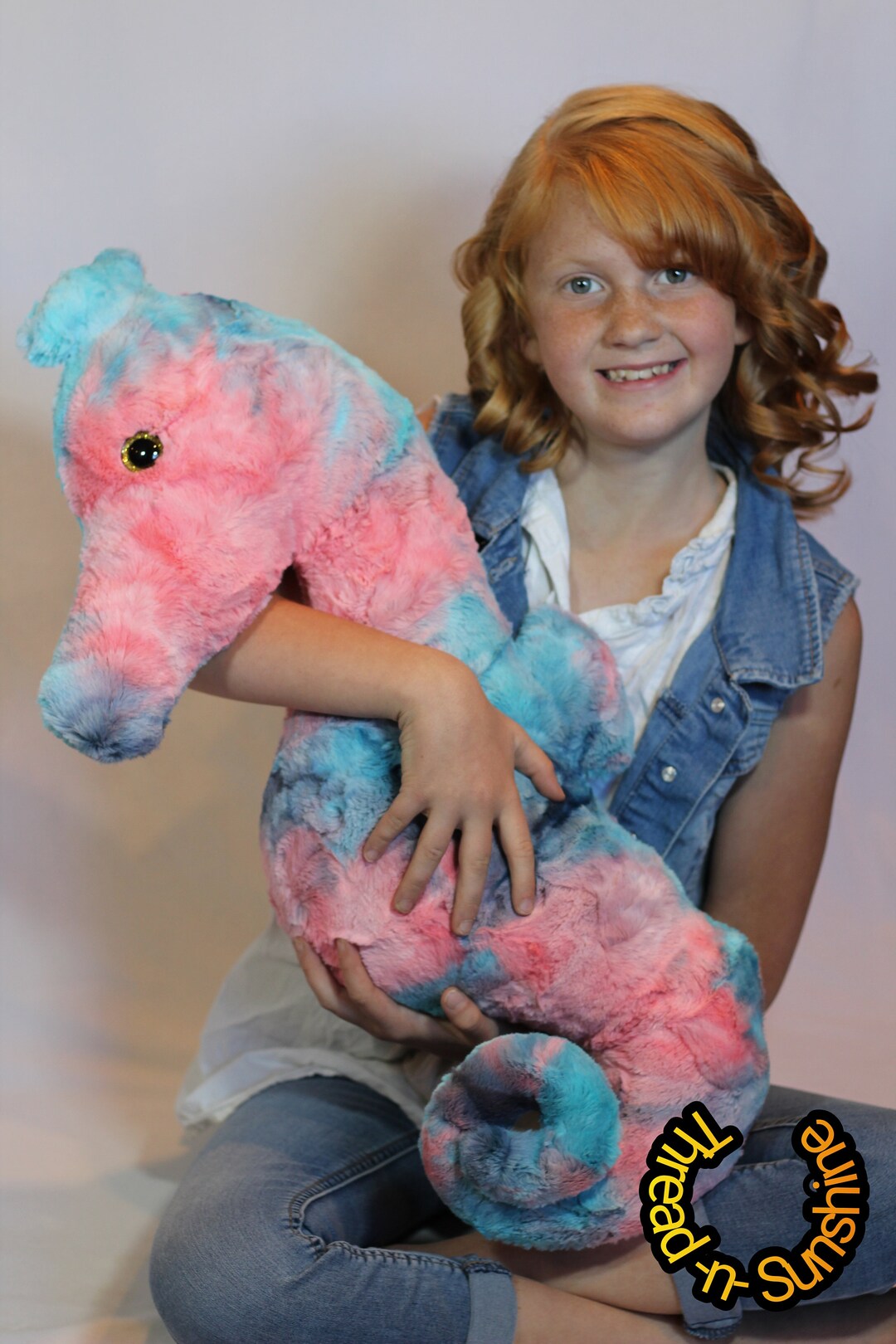 Seahorse Stuffed Animal-stuffed Minky Seahorse -plush Seahorse Stuffie ...