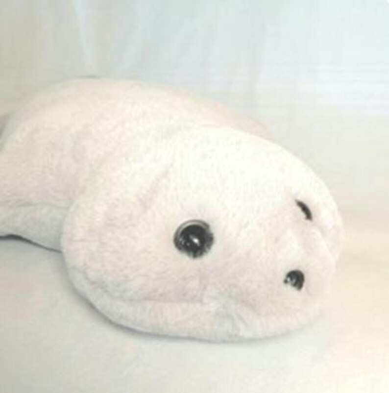 Seal Stuffed Animal-stuffed Minky Seal -plush Seal Stuffie-large ...
