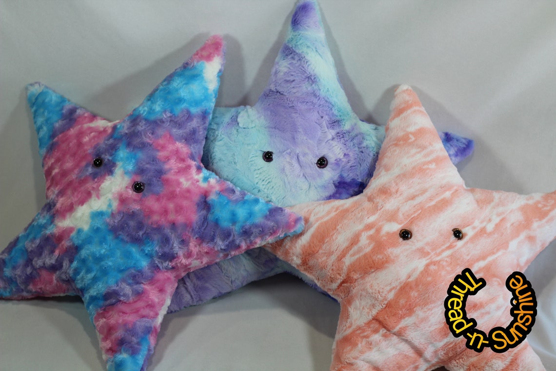 Stuffed Animal Starfish-plush Minky-hand Crafted-super Soft - Etsy