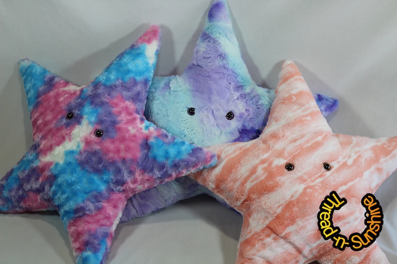 Stuffed Animal Starfish-plush Minky-hand Crafted-super Soft - Etsy