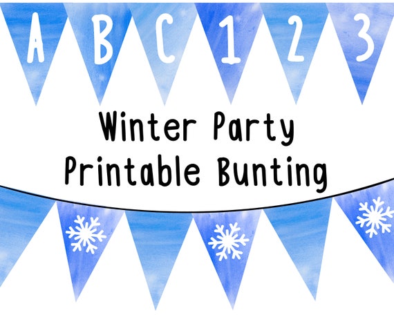 Watercolor Printable Bunting Complete Alphabet and Numbers - Etsy