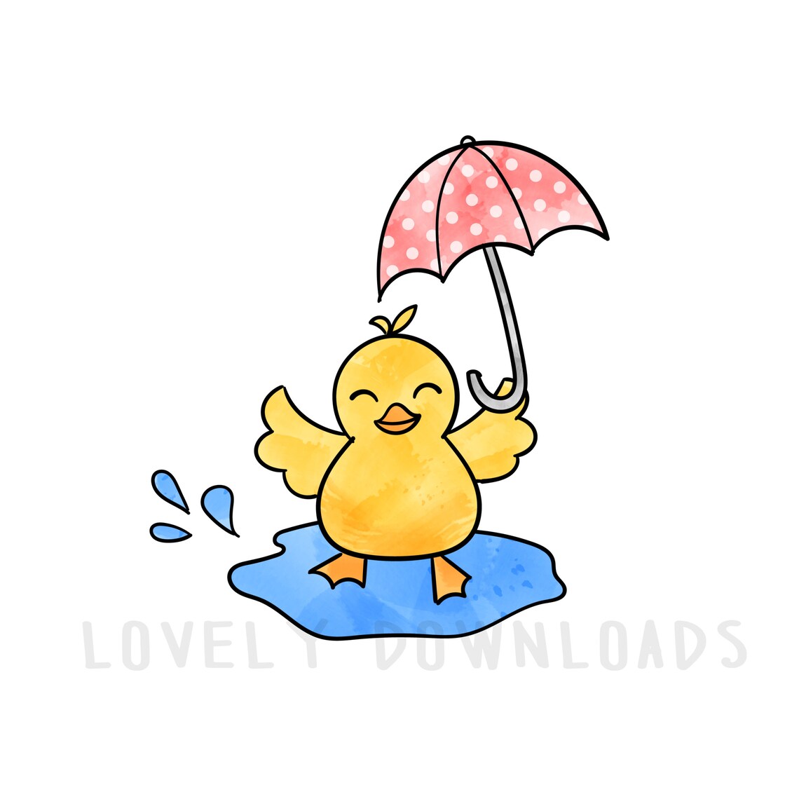 Watercolor Clipart Spring Showers Instant Digital Download - Etsy