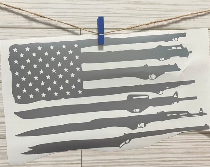 2nd Amendment Flag | Vinyl Decal Sticker | for Tumbler, Mugs, Vehicle ...