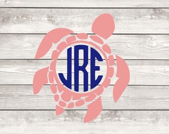 Turtle Monogram | Etsy
