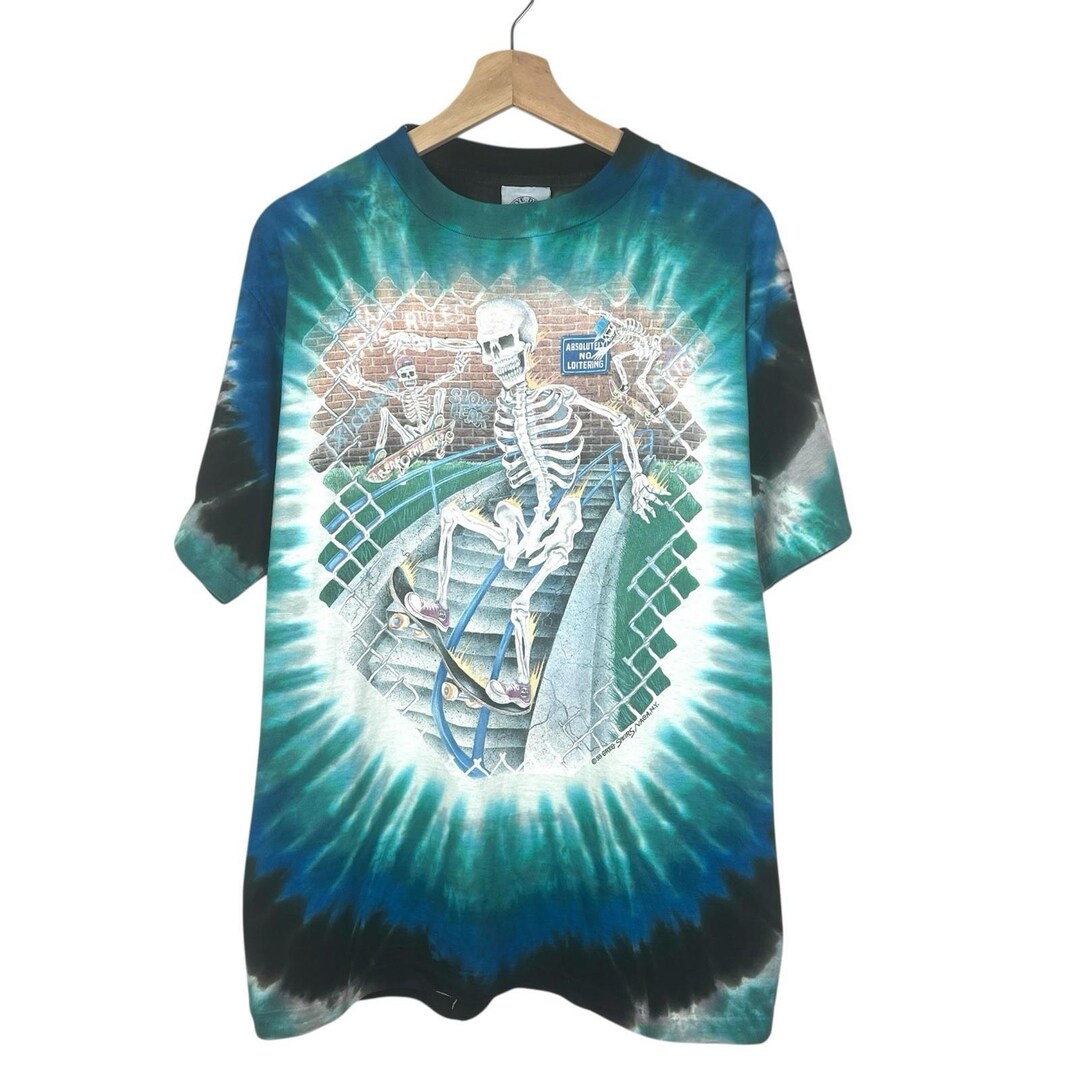 Vintage 90s Skeleton Skateboard Greg Speirs T Shirt Large - Etsy