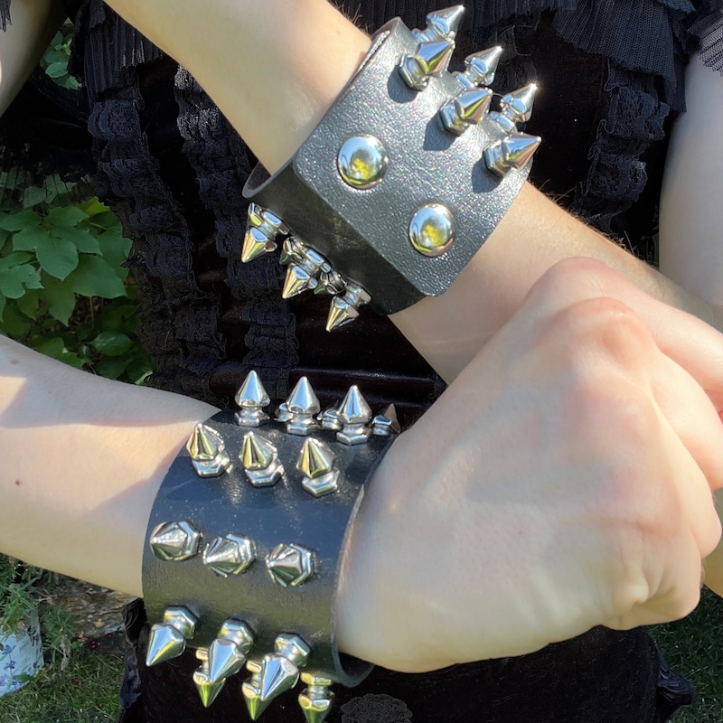 Spiked Punk Bracelets - Etsy
