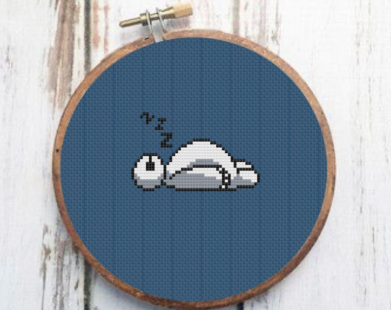 Sleeping Baymax Cross Stitch Pattern (PDF) Big Hero 6 - Etsy