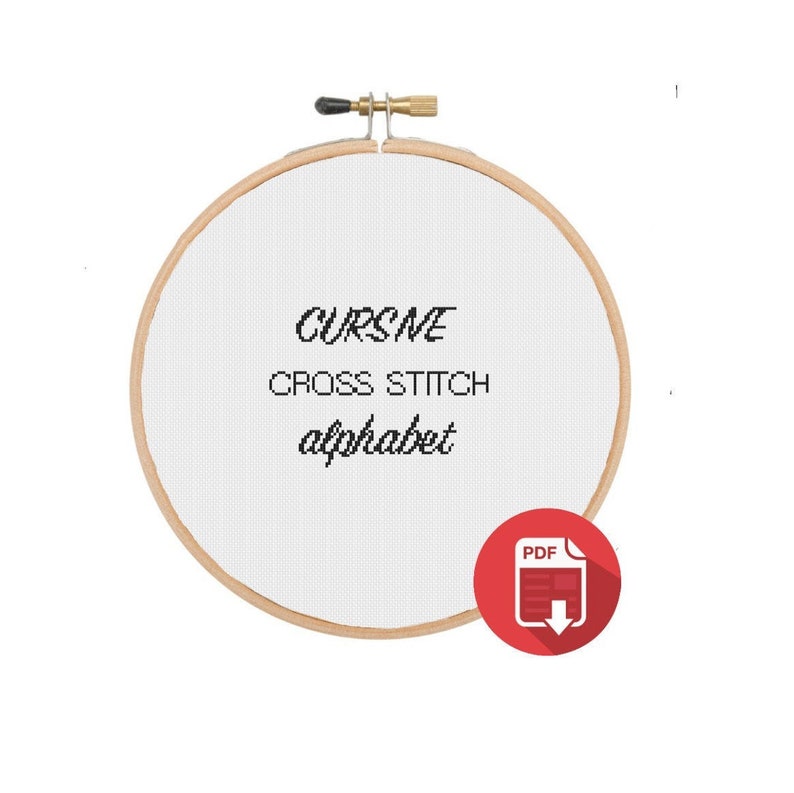 Cursive Cross Stitch Alphabet Pattern (PDF) - Etsy