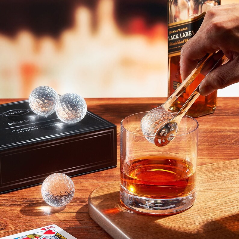 Golf Ball Whiskey Coolers Pack of 5 Men's Gift Set Golfer's Whiskey ...