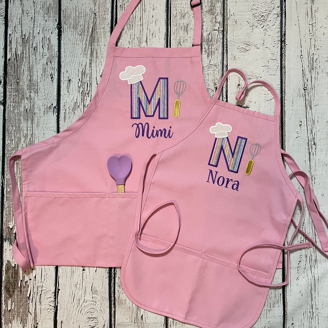 Personalized Embroidered Mother Daughter or Mother Child Matching Apron ...