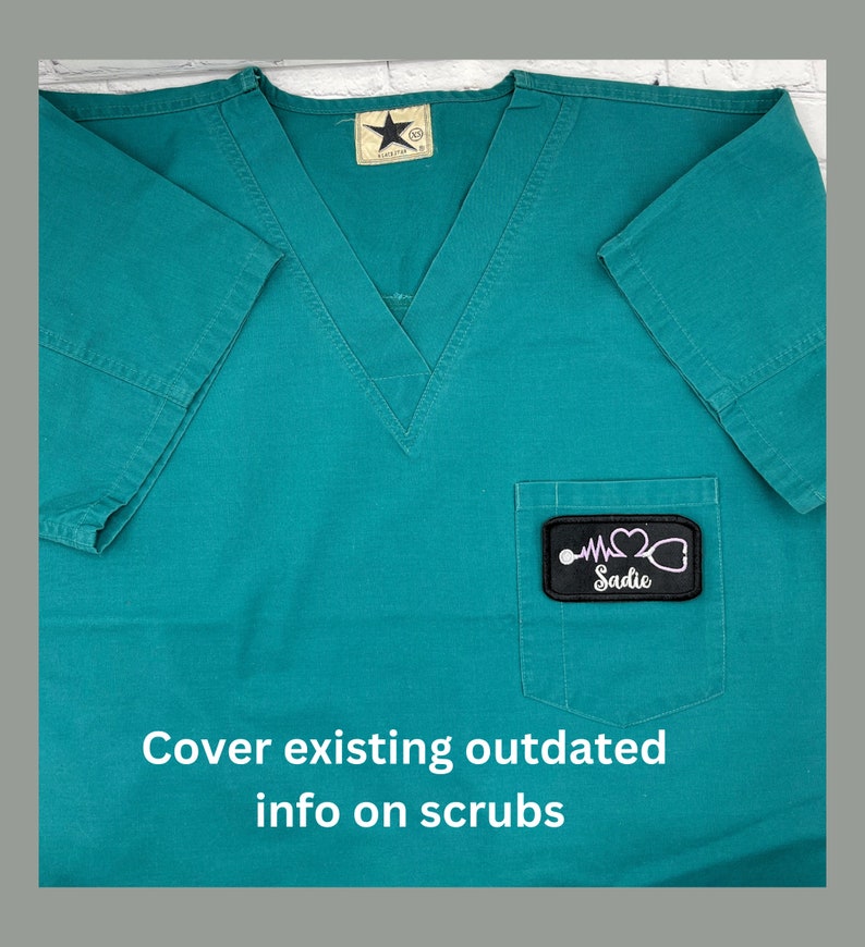 Medical Name Patch With Stethoscope, Embroidered Patch for Scrubs ...