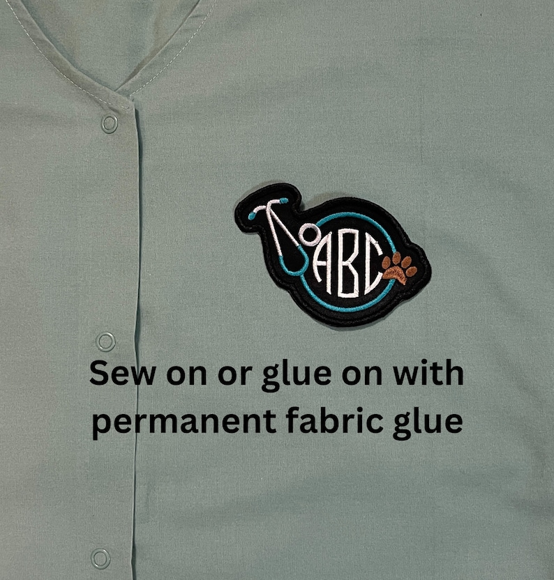 Veterinarian Staff Monogram Patch, Unique Embroidered Personalized ...