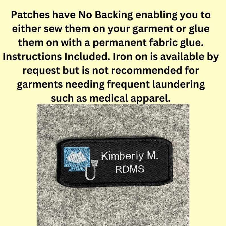Scrub Savers, Custom Embroidered Patch for Ultrasound Tech, Sonography ...