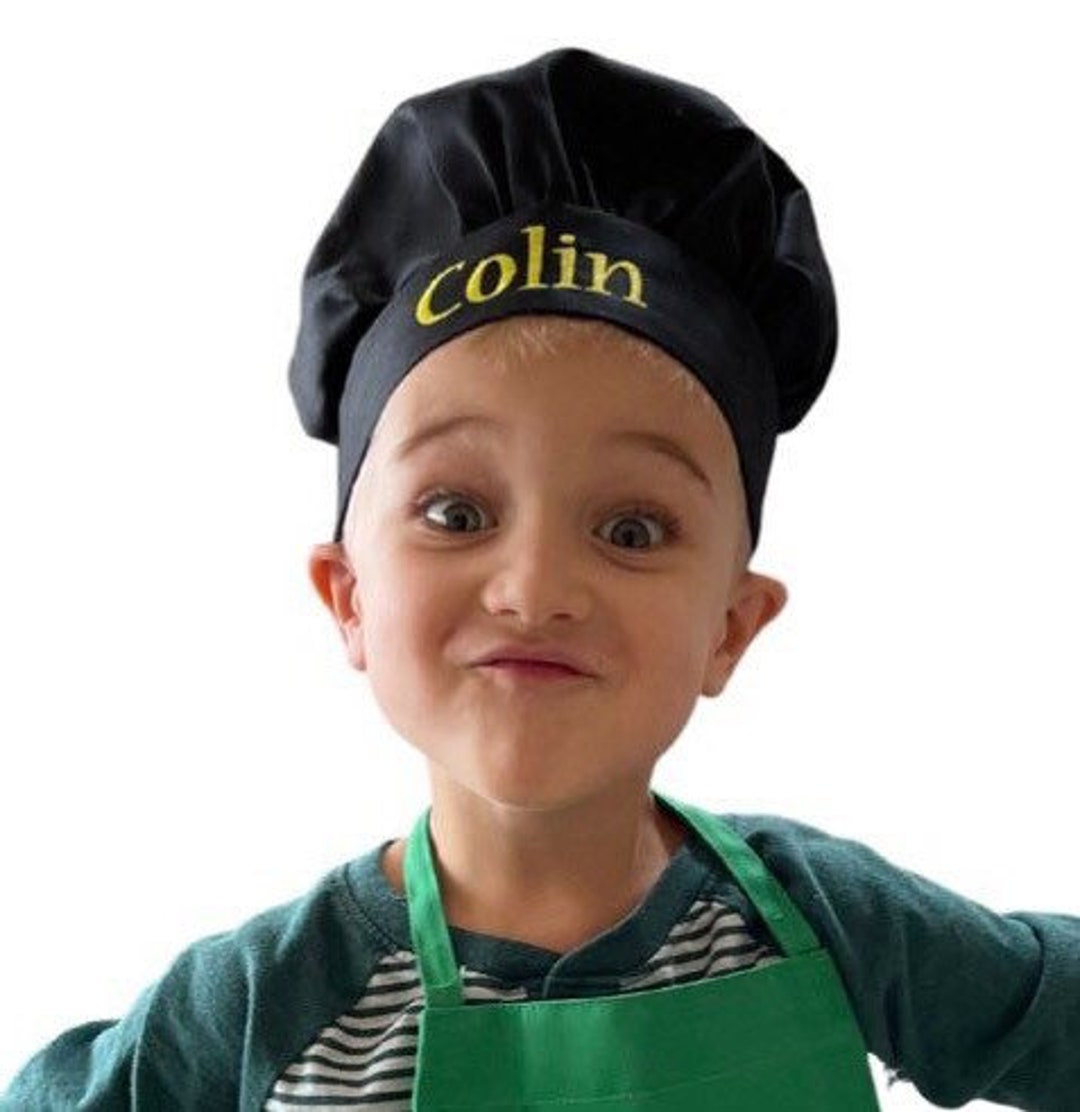 Chef Hat for Kids With Embroidered Name, Child Personalized Chef Hat in ...