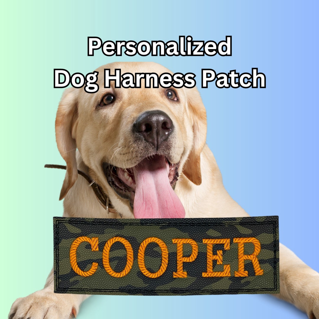 Personalized Embroidered Camouflage Dog Harness Patch With Hook Backing ...