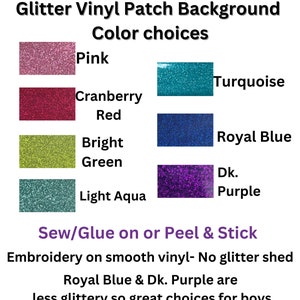 Embroidered Glitter Name Patch, Personalized Custom Name Patch, Sew on ...