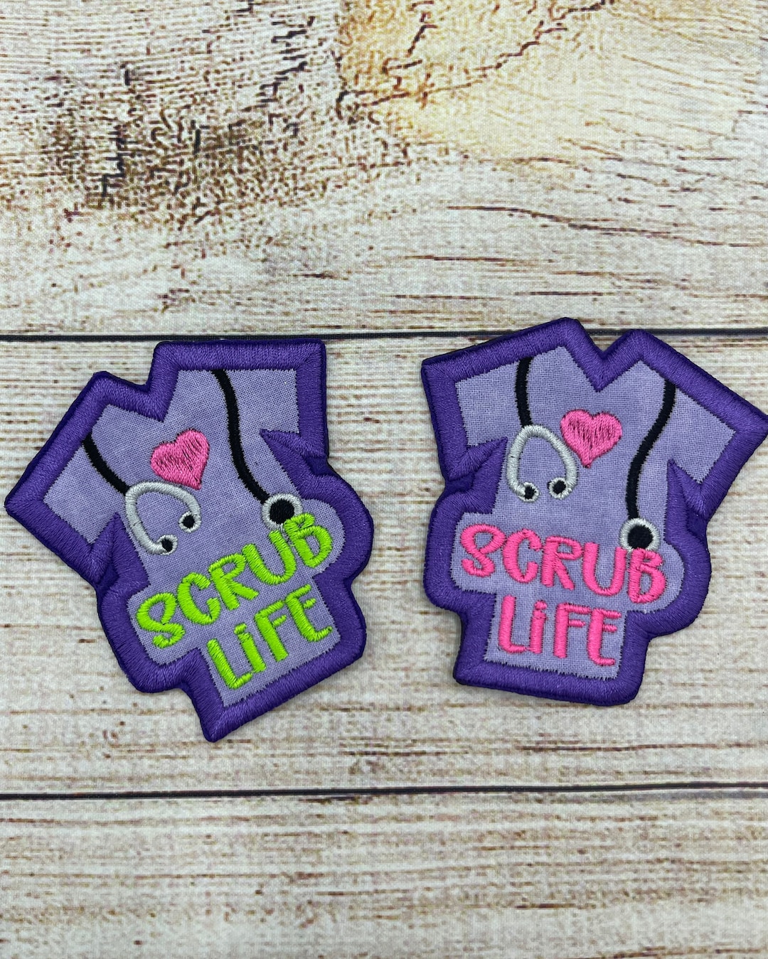 Scrub Life Patch, Embroidered Medical Staff Applique - Etsy