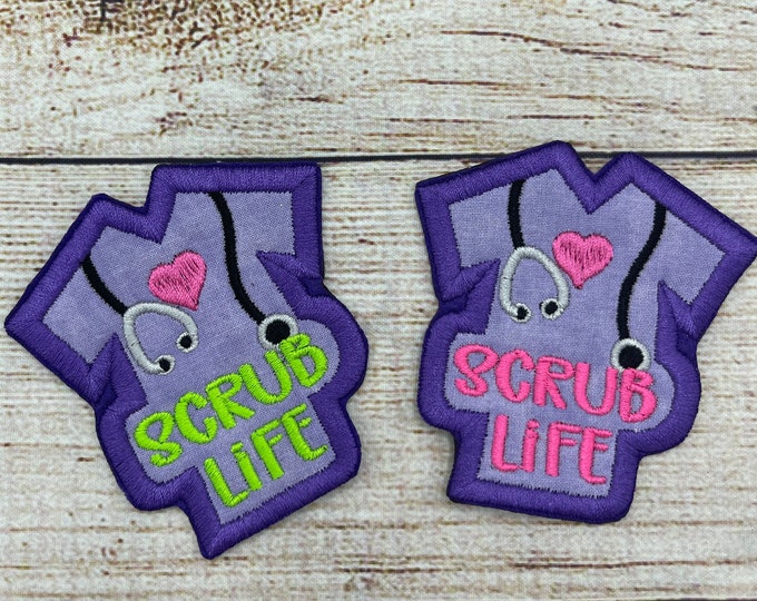 Scrub Life Patch, Embroidered Medical Staff Patch, Great Gift for ...