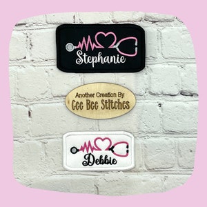 Medical Name Patch With Stethoscope, Embroidered Patch for Scrubs ...