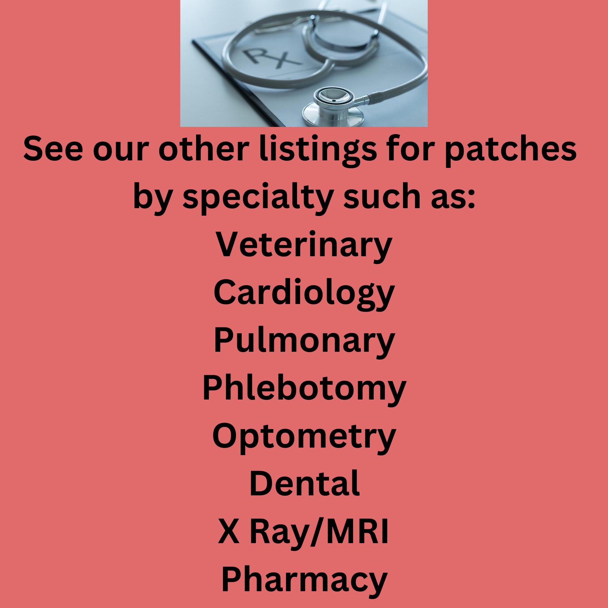 Scrub Savers, Custom Embroidered Patch for Pharmacy Specialty ...