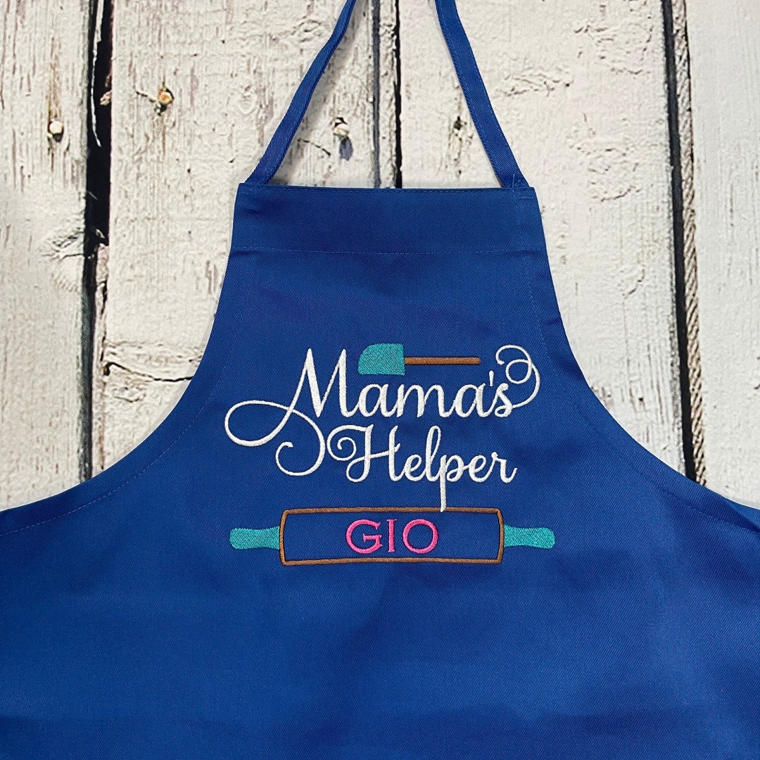 Mamas Helper Child Apron W Pockets & Child's Name - Etsy
