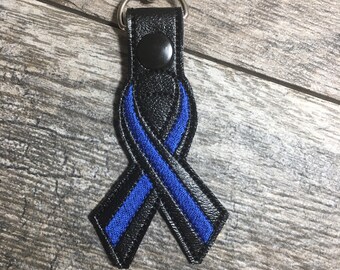 Thin Blue Line Key Fob or Wristlet Ive Got Your Six Support - Etsy