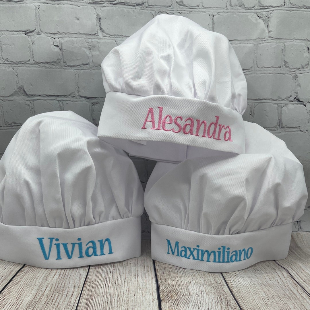 Chef Hat for Kids With Embroidered Name Child Chef Hat - Etsy