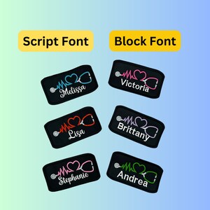 Medical Name Patch With Stethoscope, Embroidered Patch for Scrubs ...