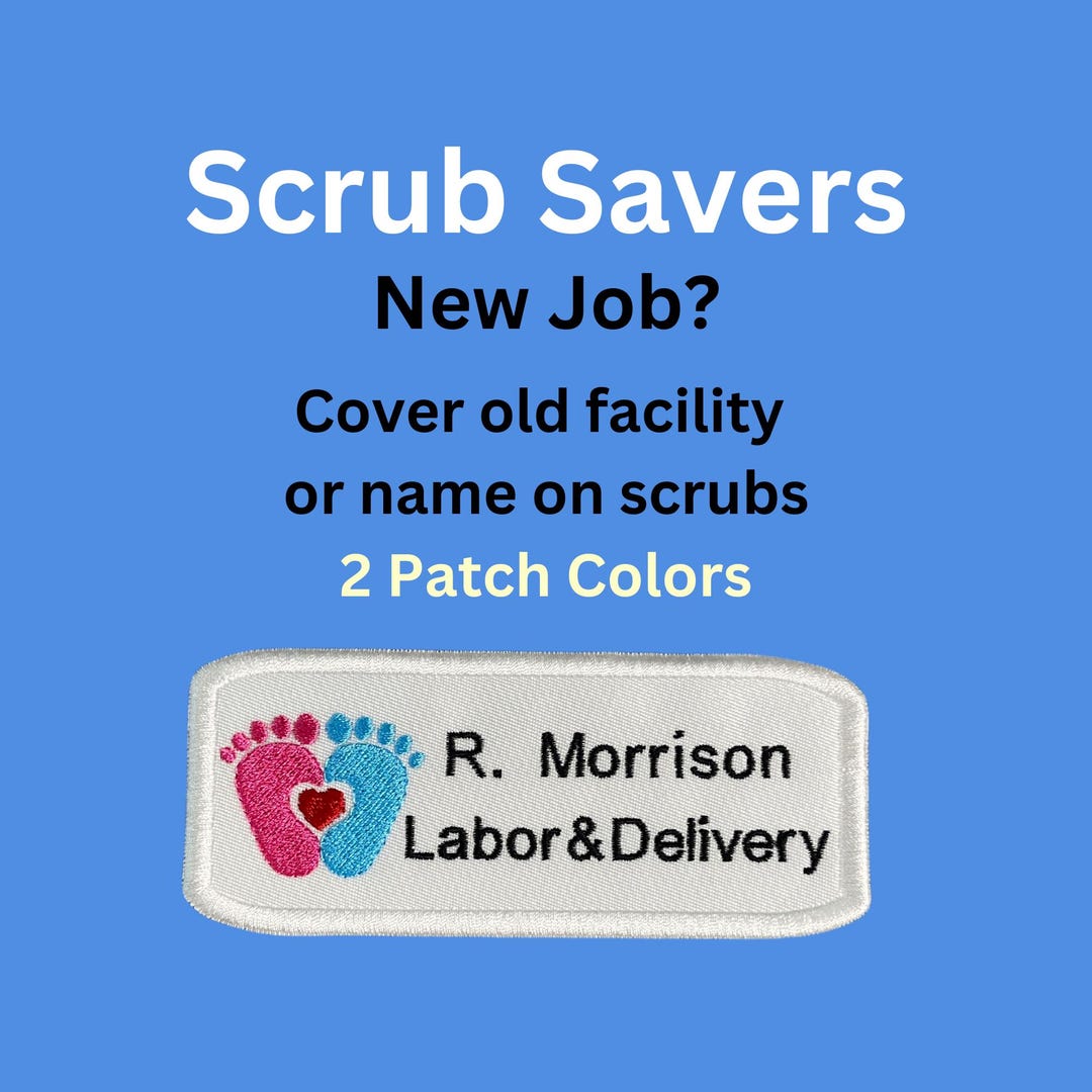 Labor and Delivery Staff Embroidered Name Patch W Credentials, L & D ...